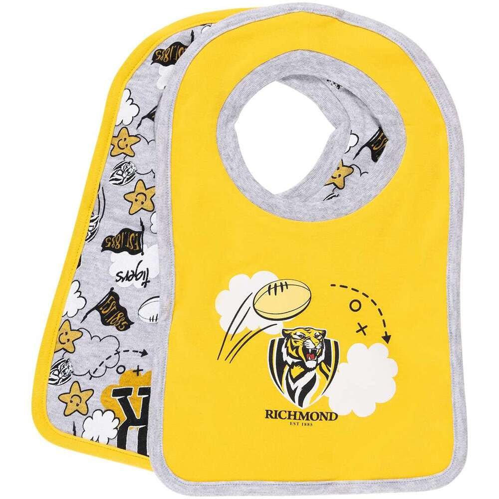 AFL Richmond Baby Cloud Bibs – PlayOn Sports and Toys