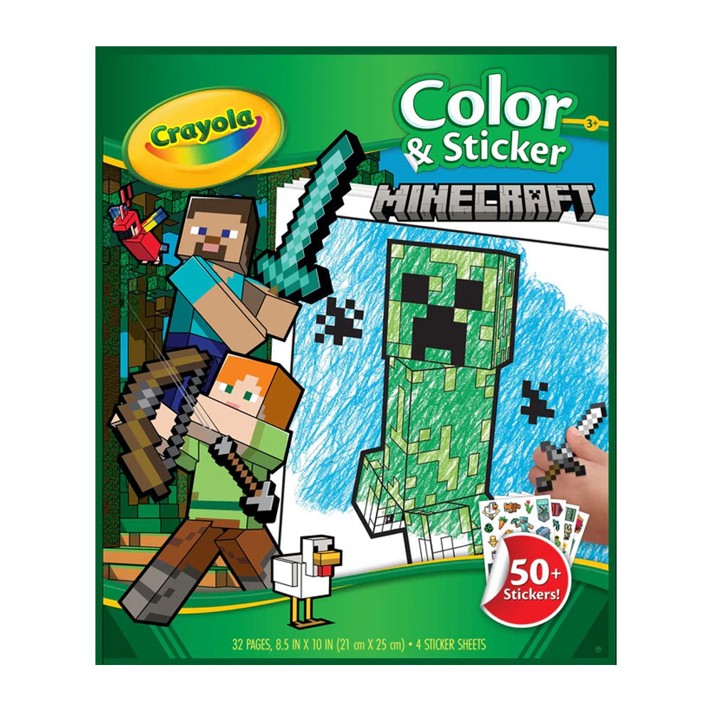 Crayola Colour & Sticker Book Minecraft – PlayOn Sports and Toys
