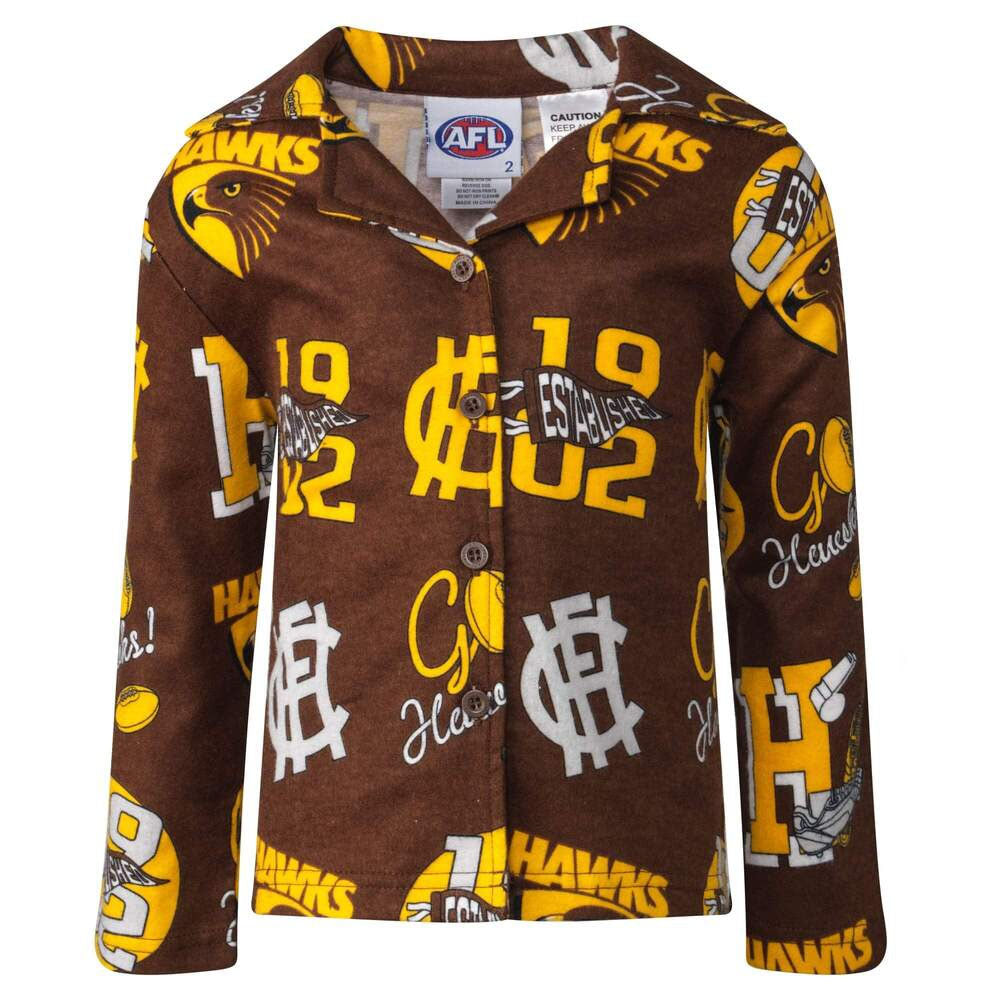 AFL Hawthorn Hawks 2022 Youth Flannel PJ Set – PlayOn Sports and Toys